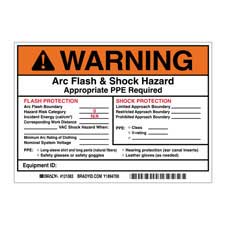 WARNING Flash Protection Arc Flash Boundary Arc Flash PPE Category 0 L