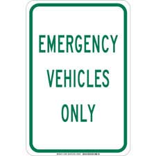 Emergency Vehicles Only Sign/ Buy online