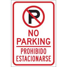 Bilingual No Parking Sign/ Buy online