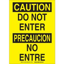 Bilingual CAUTION Do Not Enter Sign/ Buy Online