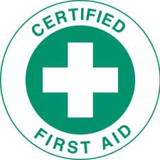 CERTIFIED FIRST AID Hard Hat Labels