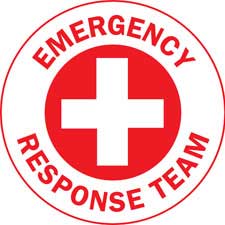 EMERGENCY RESPONSE TEAM Hard Hat Labels