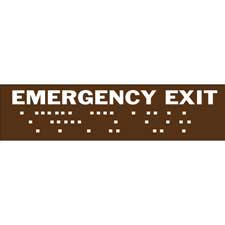 Braille ADA Emergency Exit Sign/ Buy Online