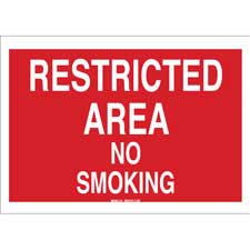 RESTRICTED AREA No Smoking Sign/ Buy Online