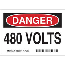 DANGER 480 Volts Labels| Buy online