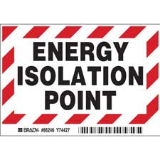 ENERGY ISOLATION POINT Labels| Buy online