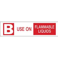B USE ON FLAMMABLE LIQUIDS Labels
