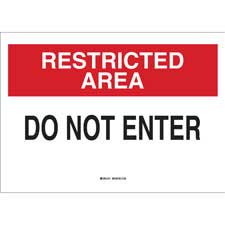 RESTRICTED AREA Do Not Enter Sign/ Buy Online
